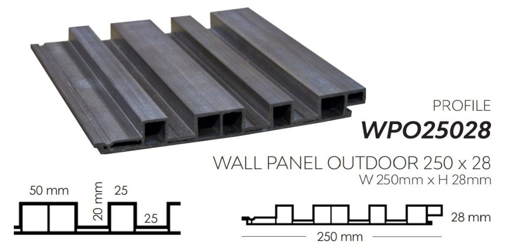 WALL PANEL OUTDOOR 250 x 28 | GRM Biowood Philippines